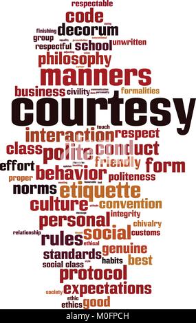 Courtesy word cloud concept. Vector illustration Stock Vector Image ...