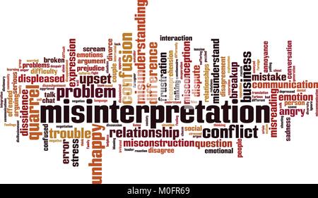 Misinterpretation word cloud concept. Vector illustration Stock Vector ...