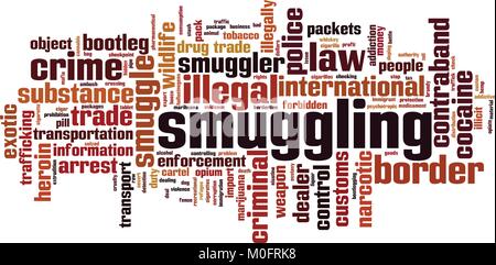 Smuggling word cloud concept. Vector illustration Stock Vector Image ...