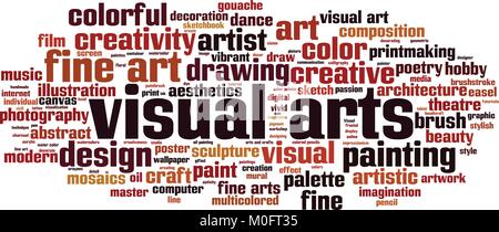 Visual arts word cloud concept. Vector illustration Stock Vector Image ...