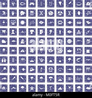 100 research icons set grunge red Stock Vector Image & Art - Alamy