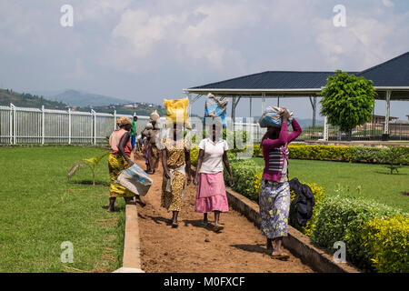 Rwanda. Murambi Genocide Memorial. workers Stock Photo - Alamy