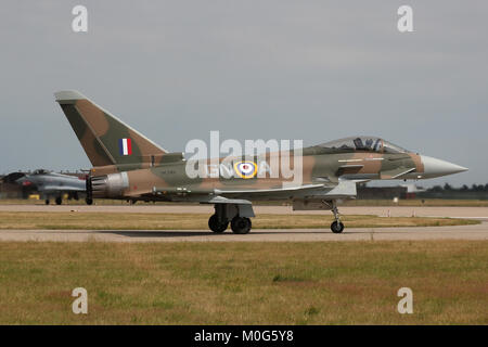 The Royal Air Force Typhoon marked up in the colour scheme of a Hawker ...