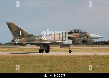 The Royal Air Force Typhoon marked up in the colour scheme of a Hawker ...