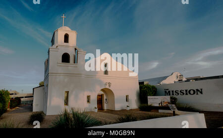The Old Adobe Mission in downtown Scottsdale, Arizona, USA - a restored ...