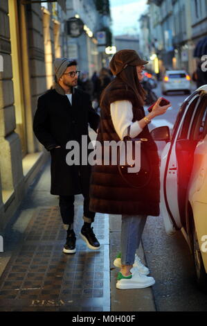Milan, Lorenzo Insigne and wife Genoveffa in the center Lorenzo Insigne ...