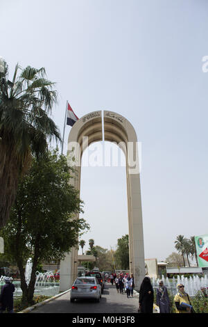 The entrance to the University of Baghdad, the oldest university in ...