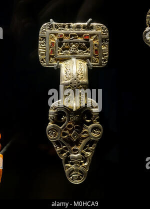 An Anglo-Saxon fibula from the Early Medieval period, exemplifying the ...