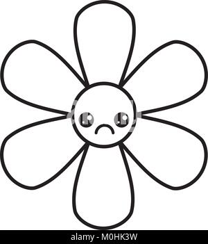 Botanical sad face emoticon icon. Blue plant leaf with tear, crying emoji facial expression ...