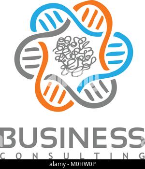 Abstract DNA symbol. Vector logo design Stock Vector Image & Art - Alamy