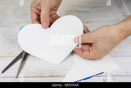 Step by step how to make heart from red satin textile. Valentine's day ...