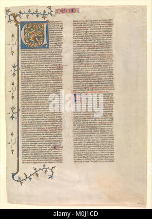 This illustrated leaf, part of the Postilla Litteralis by Nicholas of ...