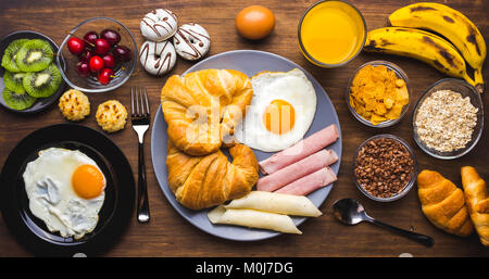 Different types of breakfasts to start the day Stock Photo - Alamy