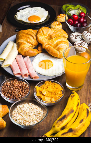 Different types of breakfasts to start the day Stock Photo - Alamy