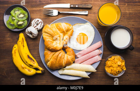 Different types of breakfasts to start the day Stock Photo - Alamy