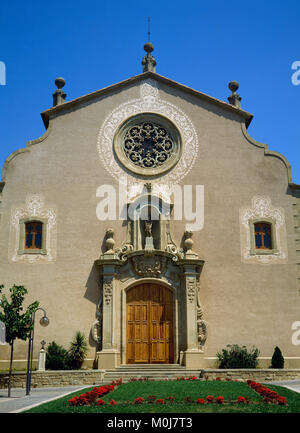 Parish Church of Sant Genis, Taradell in Catalonia, Spain Stock Photo ...