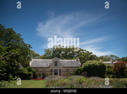Cape Dutch wine homestead with summer garden Stock Photo - Alamy