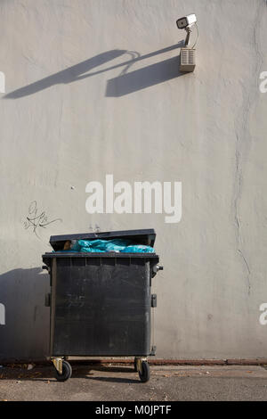Europe, Germany, Cologne, the waste bin "Solar-Presshai", which is ...