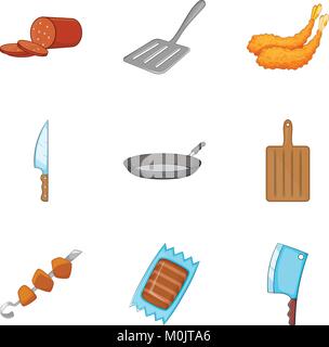 Gluttony icons set. Cartoon set of gluttony vector icons for web design ...