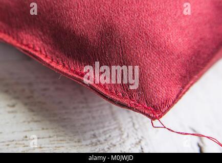 Step by step how to make heart from red satin textile. Valentine's day ...
