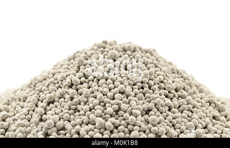 Heap of mineral fertilizers on the white background Stock Photo - Alamy