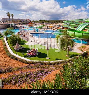 Splash World water park at Hotel Sur Menorca in the small village of ...