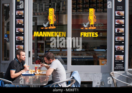 Typical Belgium fast food, French Fries restaurant, Belgium frites ...