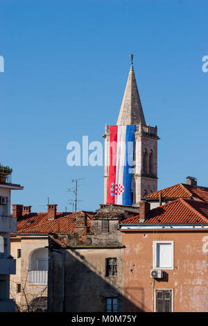Croatia, Zadar, Croatian national flag Stock Photo - Alamy