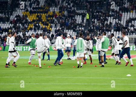 Allianz Stadium, Turin, Italy - Juventus's fans wave a flag before kick ...
