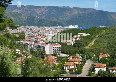 Marmaris, Turkey - April 17, 2014: Public minibus to Armutalan on the ...