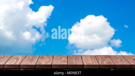 Empty wooden table against blurred room with Christmas tree, bokeh ...