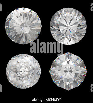 Top view of large round diamond isolated Stock Photo - Alamy