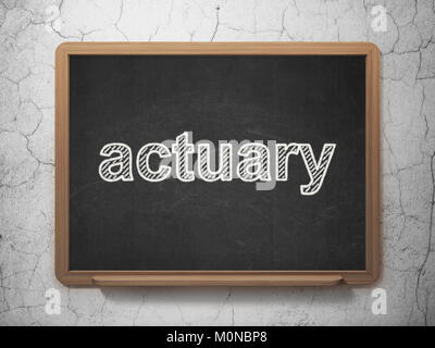 Insurance concept: Actuary on chalkboard background Stock Photo - Alamy