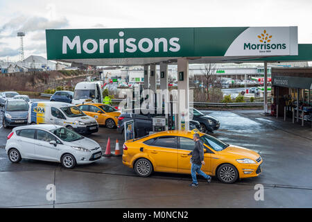 Morrisons filling station at Hartlepool, England,UK Stock Photo - Alamy