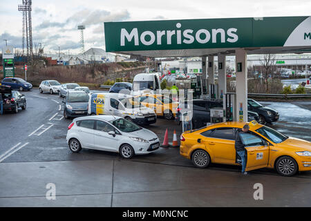 Morrisons fuel filling station at Hartlepool,England,UK Stock Photo - Alamy
