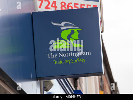 The Nottingham Building Society sign and logo Stock Photo - Alamy
