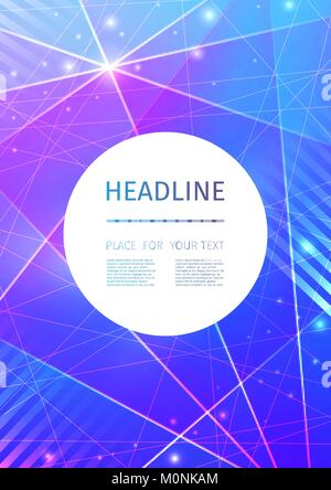 Club party flyer to space music show. Vector template of futuristic ...