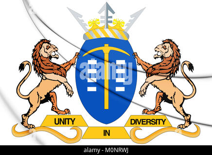 3D Flag of Gauteng, South Africa. 3D Illustration Stock Photo - Alamy