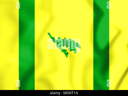 3D Flag of Isla Culebra, Puerto Rico. 3D Illustration Stock Photo - Alamy