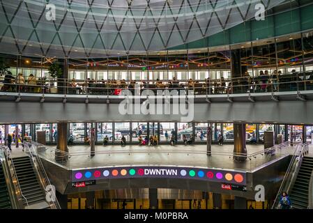 Fulton Center, train station, New York downtown Stock Photo - Alamy