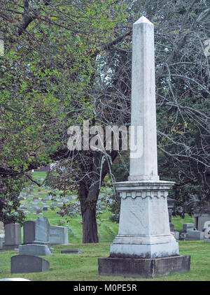 The Carter-Cartwright Obelisk at Chartiers Cemetery, photographed on ...