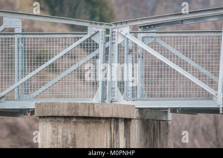 detail view of a floodgate, river Ter, Roda de Ter, Catalonia, Spain ...