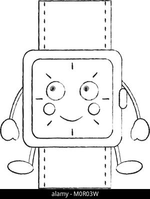 happy watch kawaii icon image Stock Vector Image & Art - Alamy