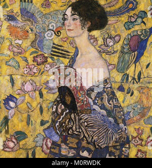 Gustav Klimt - Lady with a fan Stock Photo - Alamy