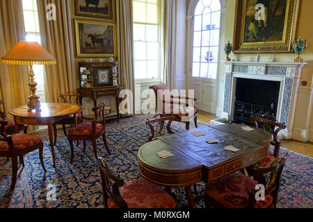 The card room at Shugborough Hall in Staffordshire, England, is a grand ...