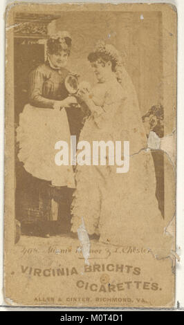 Cigarette card featuring Minnie Palmer from the Actors and Actresses ...