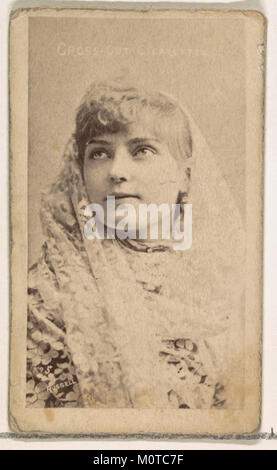 A collectible card featuring Lillian Russell, actress and singer, from ...