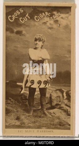 A promotional card of Alice Harrison from the 'Actors and Actresses ...