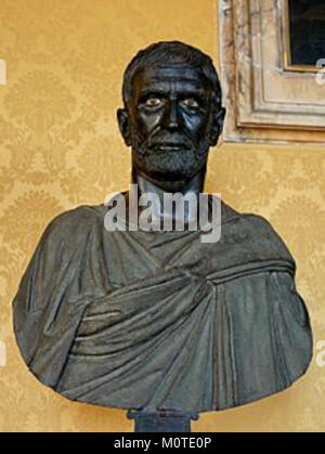 A bust of Julius Caesar, a prominent figure in Roman history. This ...
