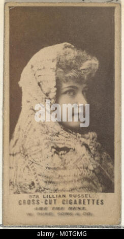 Portrait card of Lillian Russell, American singer and actress, from the ...